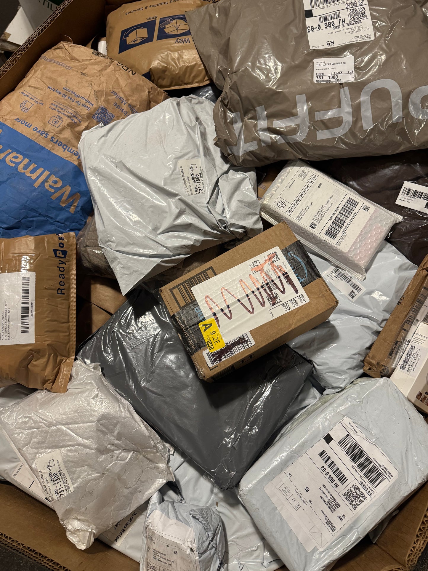 Full Pallet of Returned Mail – Fire Sale Boxes